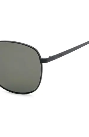 Fossil 53mm Square Sunglasses - Matte Black/brown
