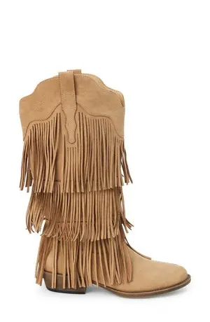 Matisse Saloon Fringe Boot - Natural