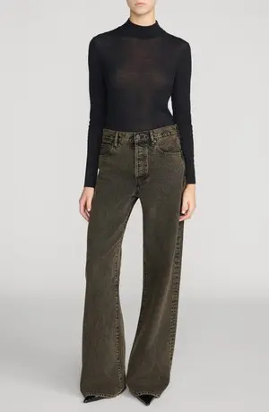 FRAME The Shadow Turtleneck Top