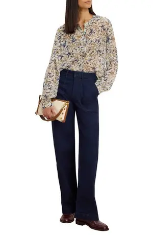 NIC+ZOE Bloomsbury Chiffon Button-up Shirt