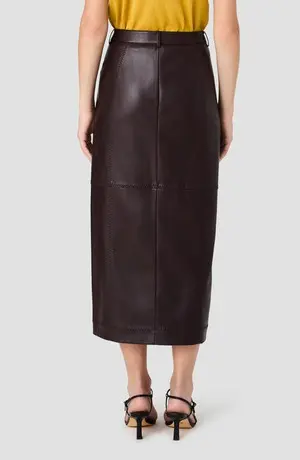 French Connection Madeline Faux Leather Midi Skirt
