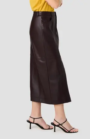 French Connection Madeline Faux Leather Midi Skirt