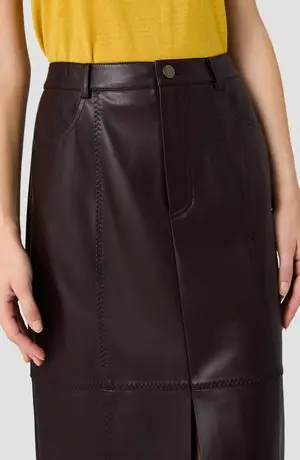 French Connection Madeline Faux Leather Midi Skirt