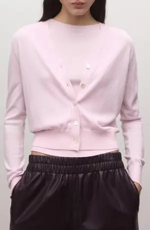 Mango Wool Cardigan - Pink