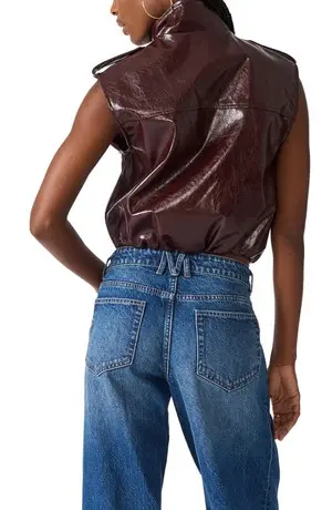 Steve Madden Luxie Faux Leather Vest