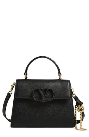 Valentino Garavani V-sling Logo Top Handle Leather Bag