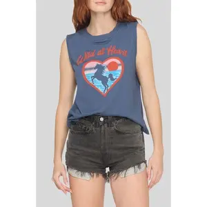 PROJECT SOCIAL T Wild At Heart Tank - Deep Indigo