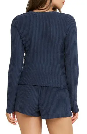 Honeydew Intimates Dream Cloud Ribbed Long Sleeve Pajama Top