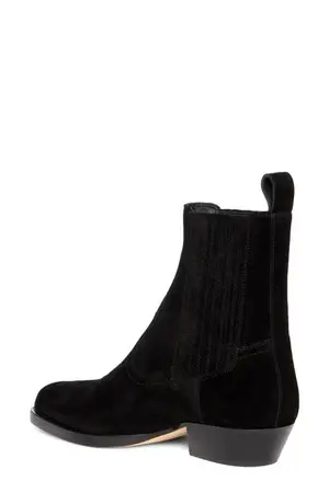 Paige Greta Leather Bootie - Black