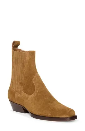 Paige Greta Leather Bootie - Chestnut