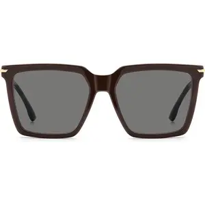 Victoria Beckham 56mm Square Sunglasses - Brown/grey