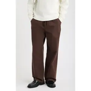 Bp. Relaxed Fit Cotton Twill Drawstring Pants - Brown Coffee