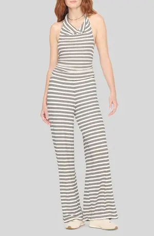 PROJECT SOCIAL T Goa Striped Halter Jumpsuit