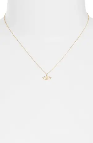 SET & STONES Santorini Diamond Evil Eye Pendant Necklace