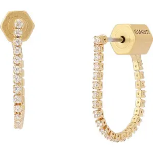 ALLSAINTS Crystal Front-to-back Hoop Earrings - Crystal/gold