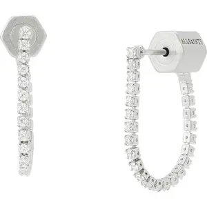ALLSAINTS Crystal Front-to-back Hoop Earrings - Crystal/silver