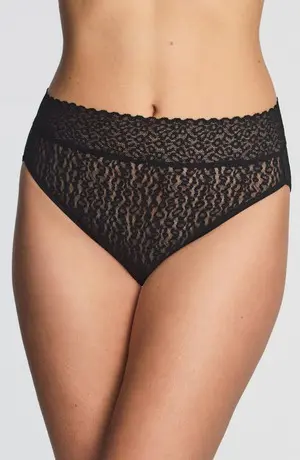 Wacoal High Bar High Cut Briefs Black