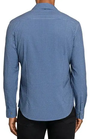 W.R.K Slim Fit Faded Check Performance Button-up Shirt