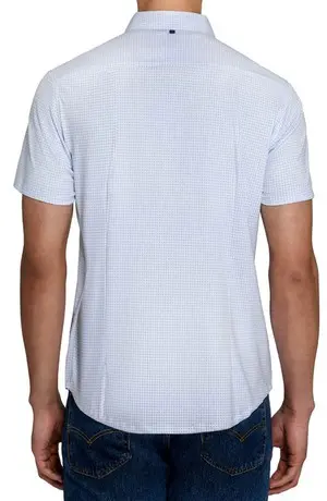 W.R.K Circle Geo Reworked Short Sleeve Button-down Shirt