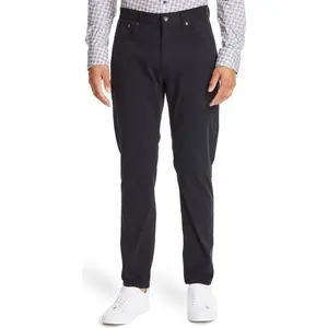 W.R.K Leone Slim Straight Leg Twill Pants - Black