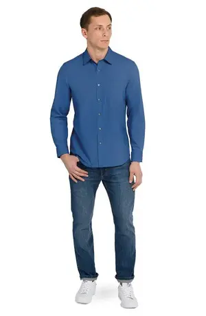W.R.K Hudson Reworked Slim Fit Solid Cotton Button-up Shirt