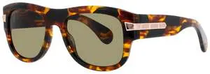 Gucci Rectangular Tortoiseshell Sunglasses With Rose Gold Tone Accents