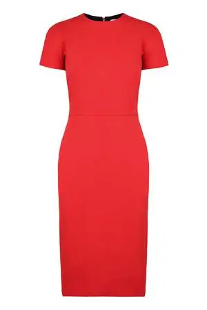 Victoria Beckham Tailored Sheath Dress With Back Zip - Red