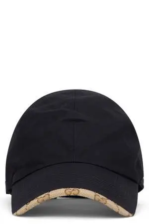 Gucci Cotton Canvas Baseball Cap With Monogram Detail