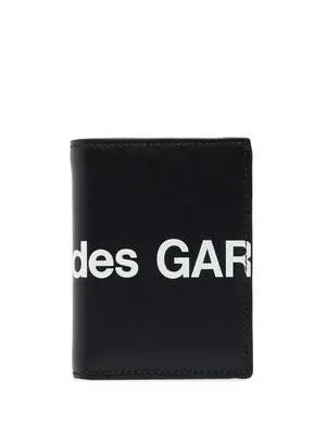 Comme Des Garçons Huge Logo Leather Wallet - Black