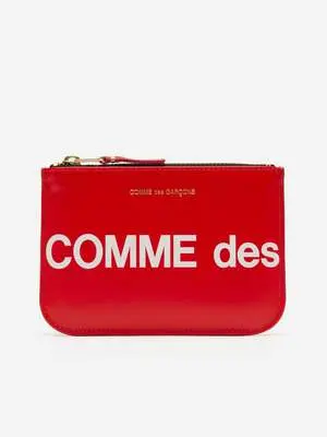 Comme Des Garçons Huge Logo Wallet - Red