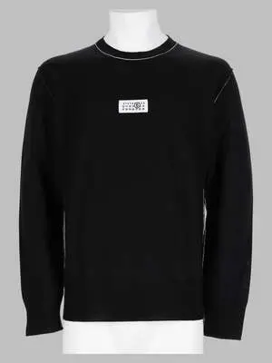 MAISON MARGIELA Logo Patch Crewneck Sweater