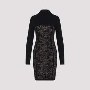 Elisabetta Franchi Lace-knit Mini Dress