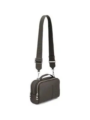 Loewe Anagram Motif Leather Shoulder Handbag - Darkgrey