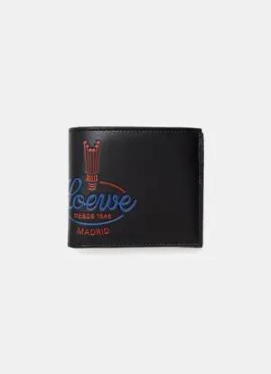 Loewe Crown Bifold Wallet - Black