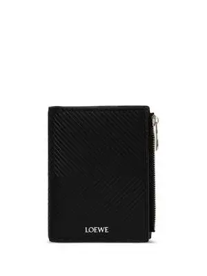 Loewe Graphic Slim Compact Mini Leather Wallet - Black