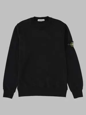 Stone Island STONE ISLAND Cotton Crewneck Sweatshirt With Logo Patch Black