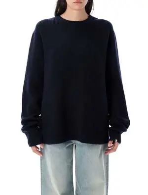 Extreme Cashmere Ribbed Cashmere Crewneck Sweater - Blu