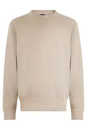 BOSS Boss Men's Crew Neck Cotton Sweatshirt With Ribbed Cuffs And Hem