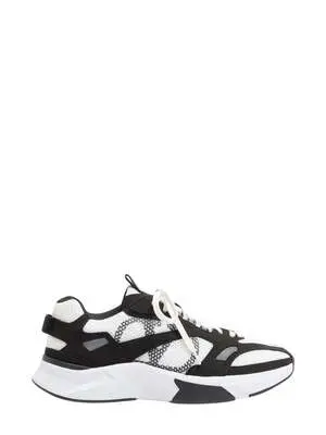 Valentino Garavani Demivee Suede And Mesh Sneakers - Black