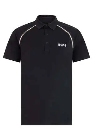 BOSS Short-sleeve Tech Polo With Reflective Details
