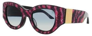 Anna-Karin Karlsson Lucky Goes To Vegas Zebra Acetate Sunglasses With Gradient Lenses - In Description