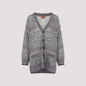 Missoni Caprdoni Maxi Cardigan With Round Neck - Multicolour