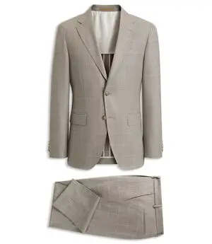 BOSS Two-piece Slim-fit Suit In Checked Italian Wool