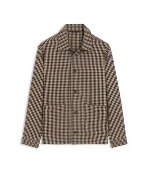 BOSS Relaxed-fit Wool-blend Jacket With Vichy Check