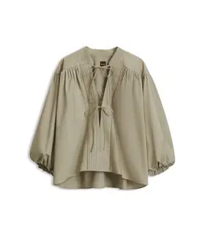 BOSS Relaxed-fit Cotton Poplin Blouse With Balloon Sleeves