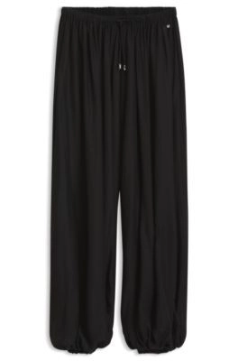 BOSS Wide-leg Modal Blend Trousers
