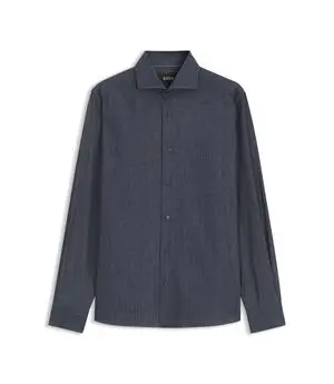 BOSS Slim-fit Shirt In Denim With Cashmere