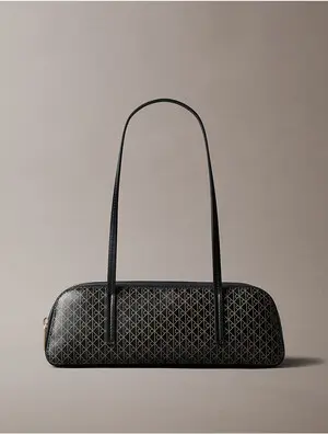 Calvin Klein Emblem Logo Bauletto Bag - Black
