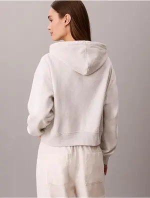Calvin Klein Monogram Logo Fleece Zip Hoodie
