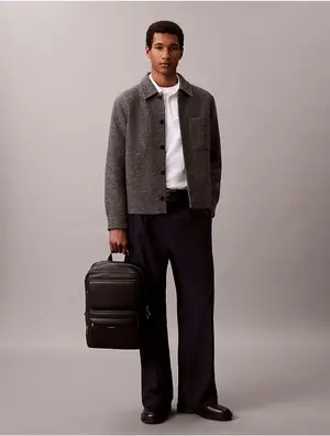 Calvin Klein Raised Logo Structured Backpack